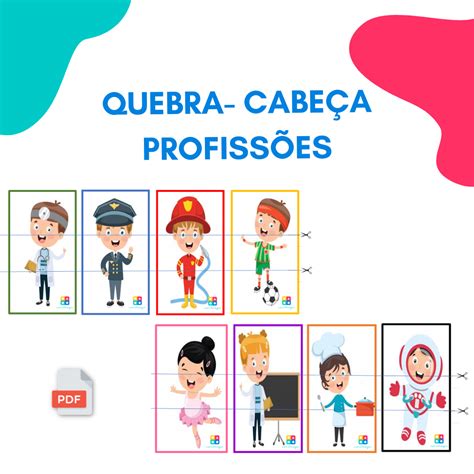 Quebra Cabeça Profissoes Para Imprimir BRAINCP