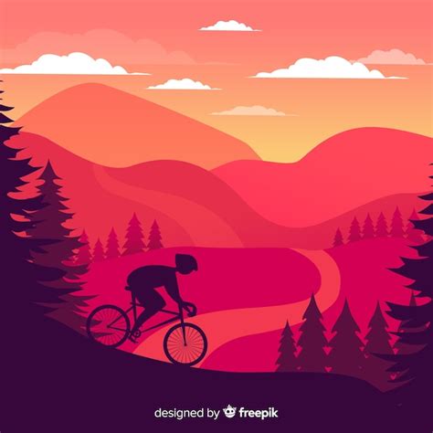 Paisaje Vector Premium