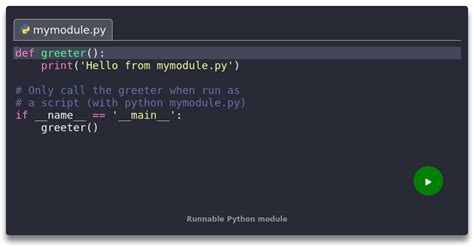Runnable Python Module Python 3 Code Example Crumb Sh