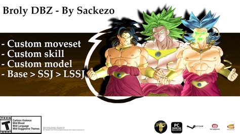 XV2 Mods Showcase Broly DBZ Base SSJ LSSJ YouTube