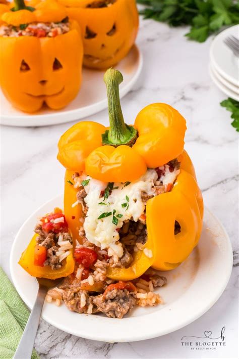 Jack O Lantern Stuffed Peppers Recipe
