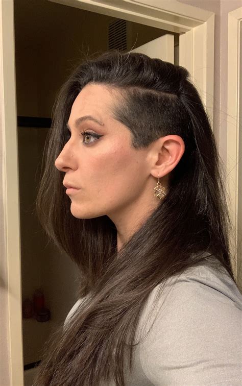 38 Shaved Sides Haircut Female Long Hair