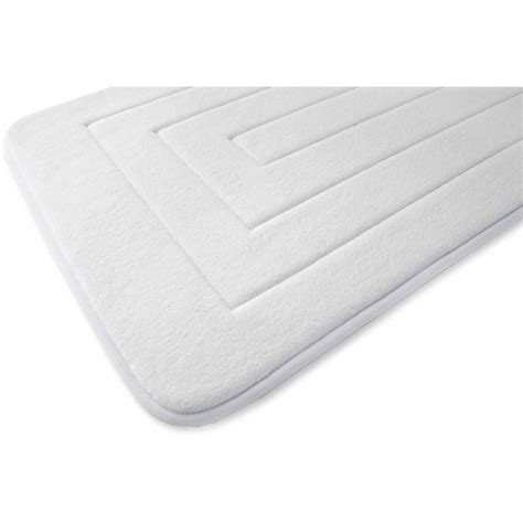 Tapis de bain en mousse à mémoire de forme HEX Couleur Blanc