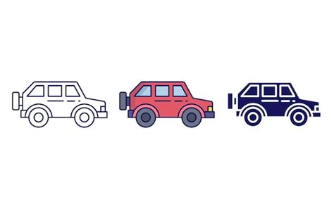 Ícone de vetor de carro Vetor Premium