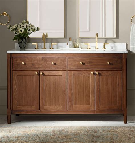Ladd 60 Walnut Double Vanity In 2023 Vanity Sink Double Vanity