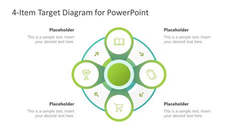 4 무료ppt다운 Target diagram다이어그램 for 무료ppt템플릿