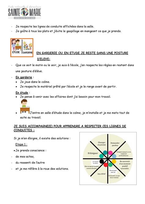 Sa Charte Du Bien Vivre Ensemble Ecole Sainte Marie