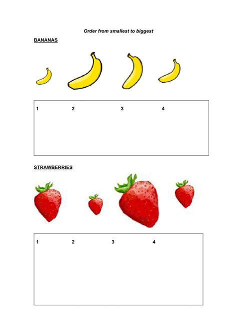 Ordering From Smallest To The Biggest Worksheet Autism Classroom