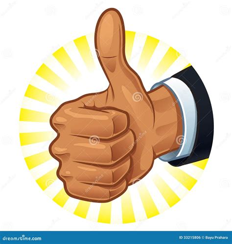 Duim OMHOOG Vector Illustratie Illustration Of Schetsen 33215806