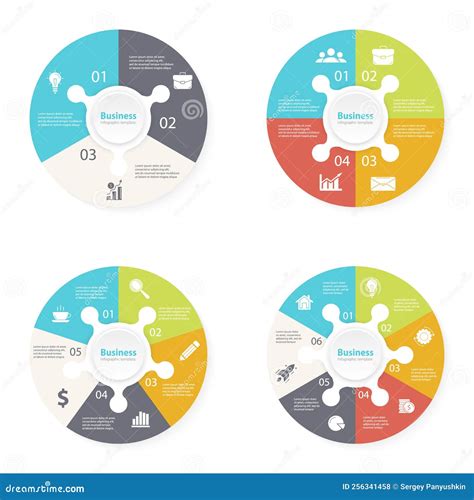 Vector Circle Infographic Template For Round Diagram Graph Web Design