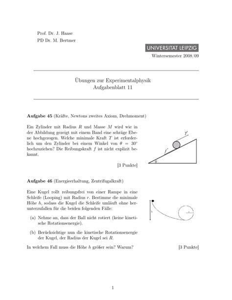 Übungen zur Experimentalphysik Aufgabenblatt 11