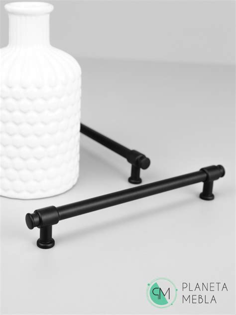 Uchwyt Reling Stylizowany 160 Mm Czarny Mat Planeta Mebla