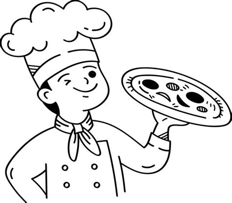 Desenhos De Cozinheiro Para Imprimir E Colorir Pintar