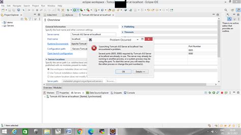 Launching Tomcat V Server At Localhost Has Encountered A Problem