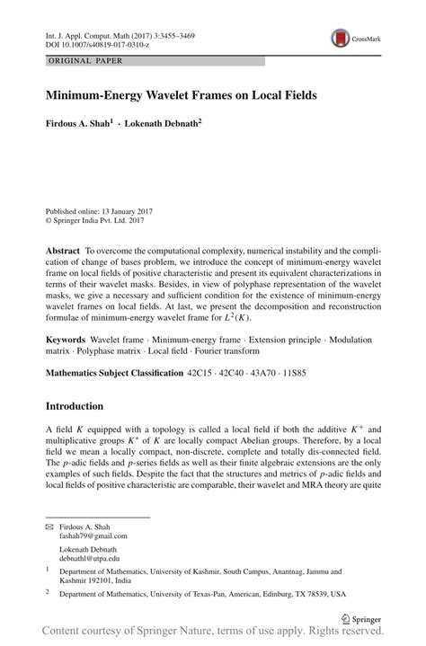minimum energy wavelet frames on local fields request pdf