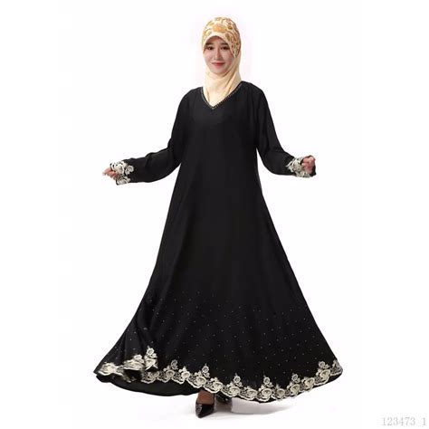 Plus Size Quality New Arab Elegant Loose Abaya Kaftan Islamic Fashion