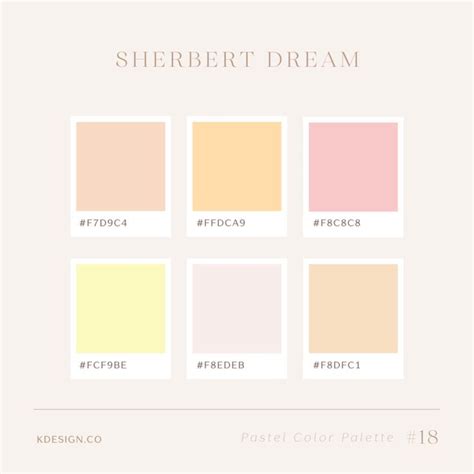 Sherbert Dream Pastel Color Palette