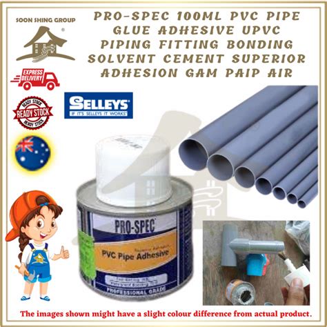 Pro Spec 100ml PVC Pipe Glue Adhesive UPVC Piping Fitting Bonding