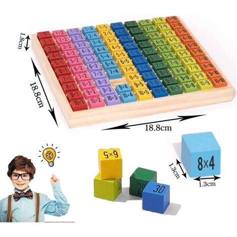 Abaques Bois Montessori Maths Table De Multiplication En Bois Jouet En