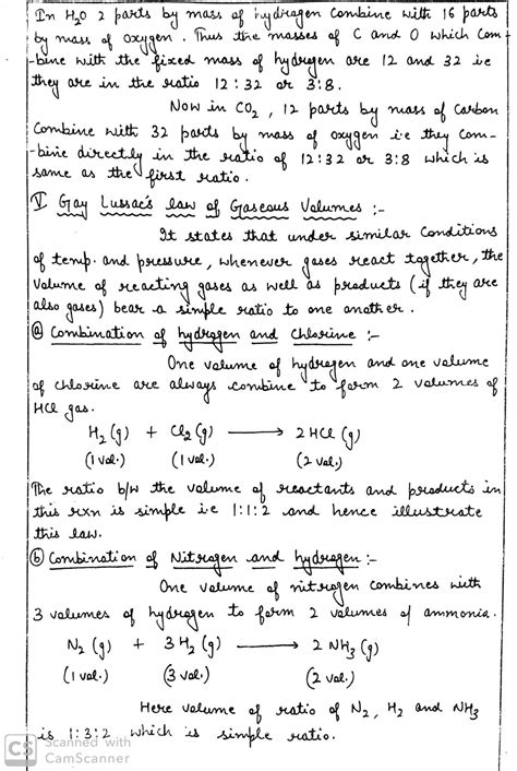 Some Basic Concept Of Chemistry Handwritten Notes For Th Chemistry
