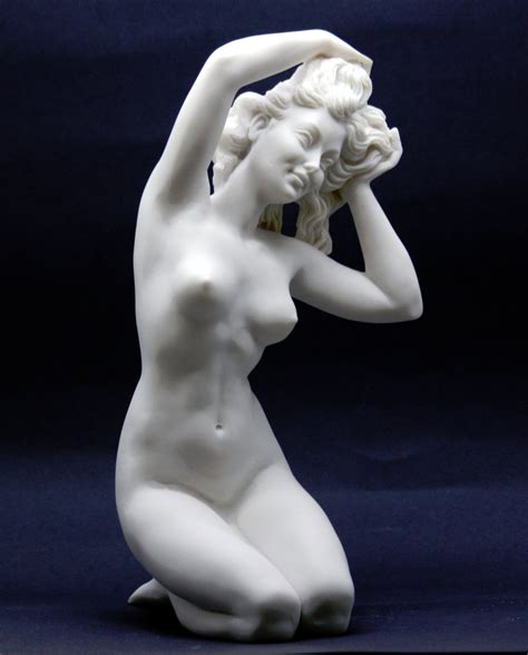 Naked Nude Sexy Female Woman Alabaster Statue Sculpture Figure Erotic