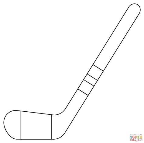 Coloriage Bâton de hockey sur glace Coloriages à imprimer gratuits