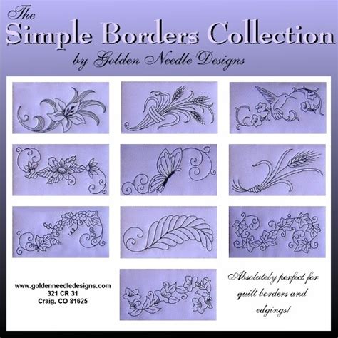 Simple Borders Collection Machine Embroidery Designs Border