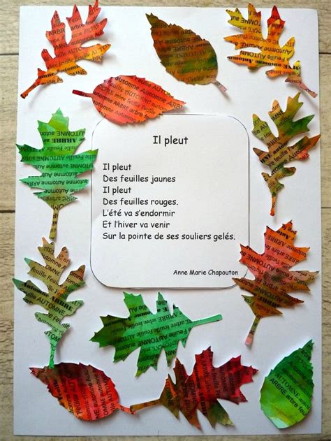 Feuilles de mots Le tour de mes idées Arbre automne Poésie automne