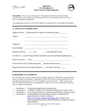 Fillable Online Comprehensive Plan Zoning Map Amendment Application Fax