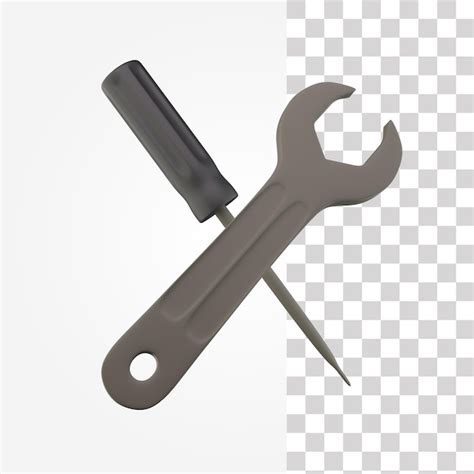 Llave Y Destornillador Icono 3d Archivo PSD Premium