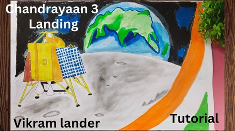 Chandrayaan 3 ISRO Vikram Moon Landing Easy How To Draw For