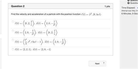 solved find the unit tangent vector to the parametric curve