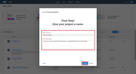 Build Your First Automation Using Outlook SDK Of SAP Build Process