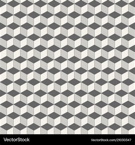 Abstract Isometric Cubes Seamless Pattern Vector Image