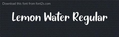 Lemon Water Regular Font Details Font2s
