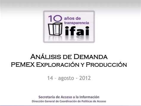 PPT Análisis de Demanda PEMEX Exploración y Producción PowerPoint