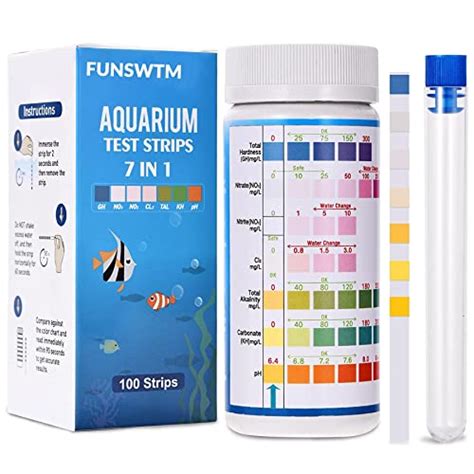 Tiras De Prueba De Acuario 7 En 1 Kit De Prueba De Peceras Kit