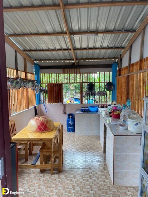 Open Kitchen Design Ideas In The Backyard Convenient For Cooking