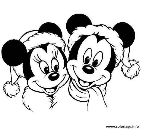 Coloriage Mickey Mouse Disney Noel 2 Dessin Noel Disney à imprimer