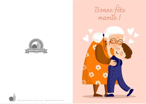Jolie carte fête des grands mères