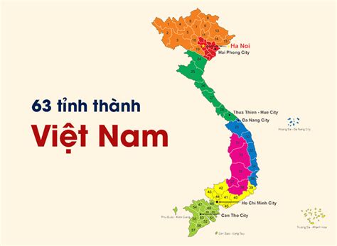 Danh sách 63 Tỉnh thành Việt Nam cập nhật mới nhất 2024 Chia Sẻ Kinh