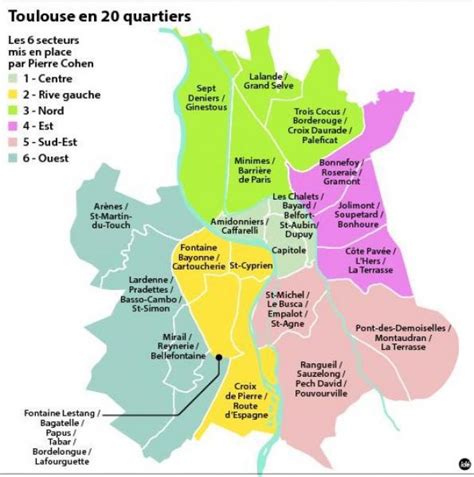 Toulouse Quartier La Carte Carte De Toulouse Quartier Occitanie