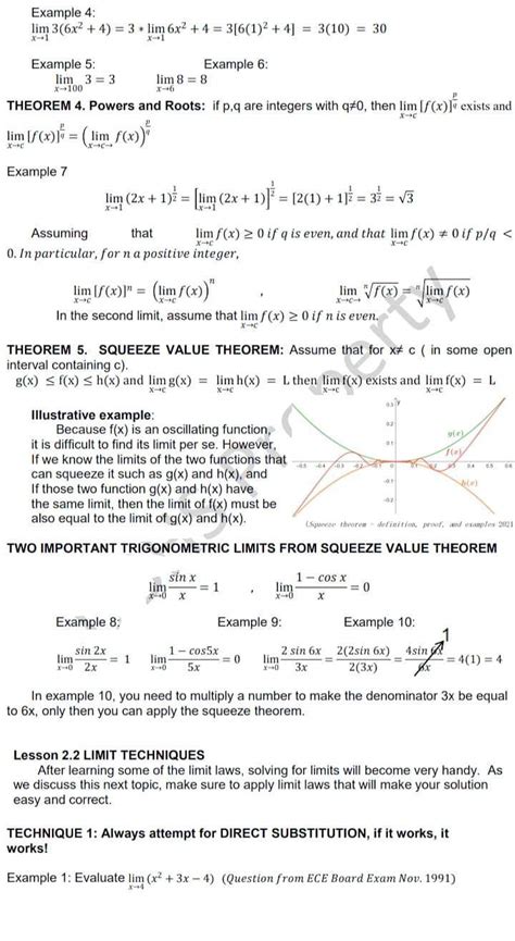 [solved] use limit theorems and or limit techniques to determine the limits course hero