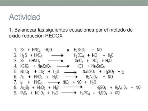 Balanceo de Ecuaciones Químicas Metodo Redox tema 4