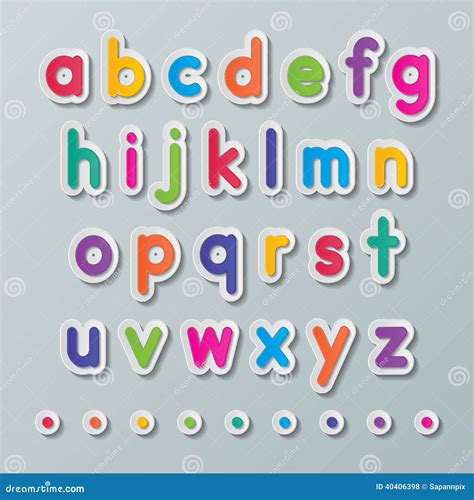 Paper Small Letters Stock Vector Image 40406398