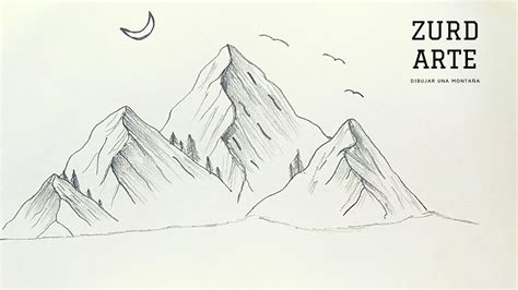 Como dibujar montañas con lápiz super fácil how to draw mountains with