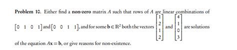 solved problem 10 either find a non zero matrix a such that