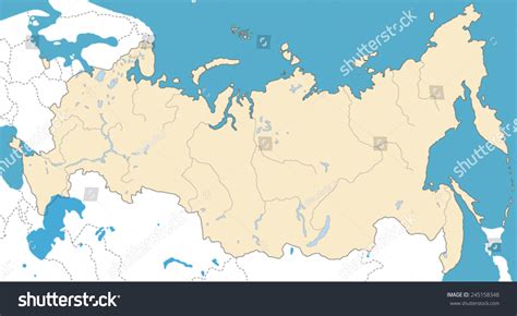 Vector Map Russian Federation Stock Vector Royalty Free 245158348