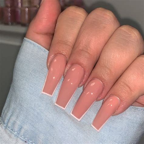 White Coffin Acrylic Nails And Toes Glitter Gel Nails Acrylic Nails