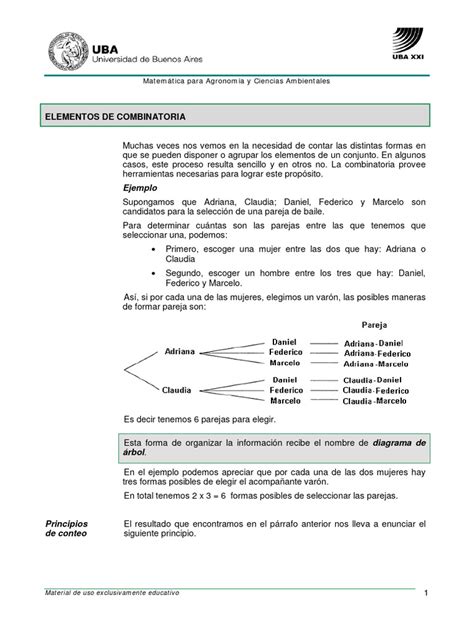 elementos de combinatoria pdf permutación combinatoria